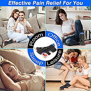 Adjustable Plantar Fasciitis Relief Night Splint, Plantar Fasciitis Night Splint for Plantar Fasciitis, Foot Drop Ankle Pain, Heel Pain, Achilles Tendonitis with 3 Straps