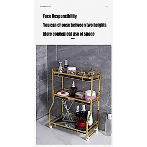 2/3 Tier Bathroom Counter Organizer Under Sink Bathroom Organizer Countertop Storage Rack Cosmetic Organizer Holder for Bathroom Kitchen White,3 Tiers