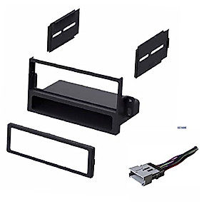 Car Stereo Dash Kit and Wire Harness for Installing a New Single Din Radio for 2004-2005 Saturn Ion and Vue