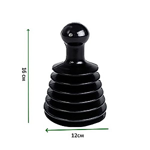 Plunger Mighty Tiny Plunger Designed for Bathroom Kitchen Sinks, Perfect for RV’s. Unclogs Fast & Easy , Black Sink and Drain Plunger for Bathrooms, Kitchens, Sinks, Baths and Showers. Small Powerful