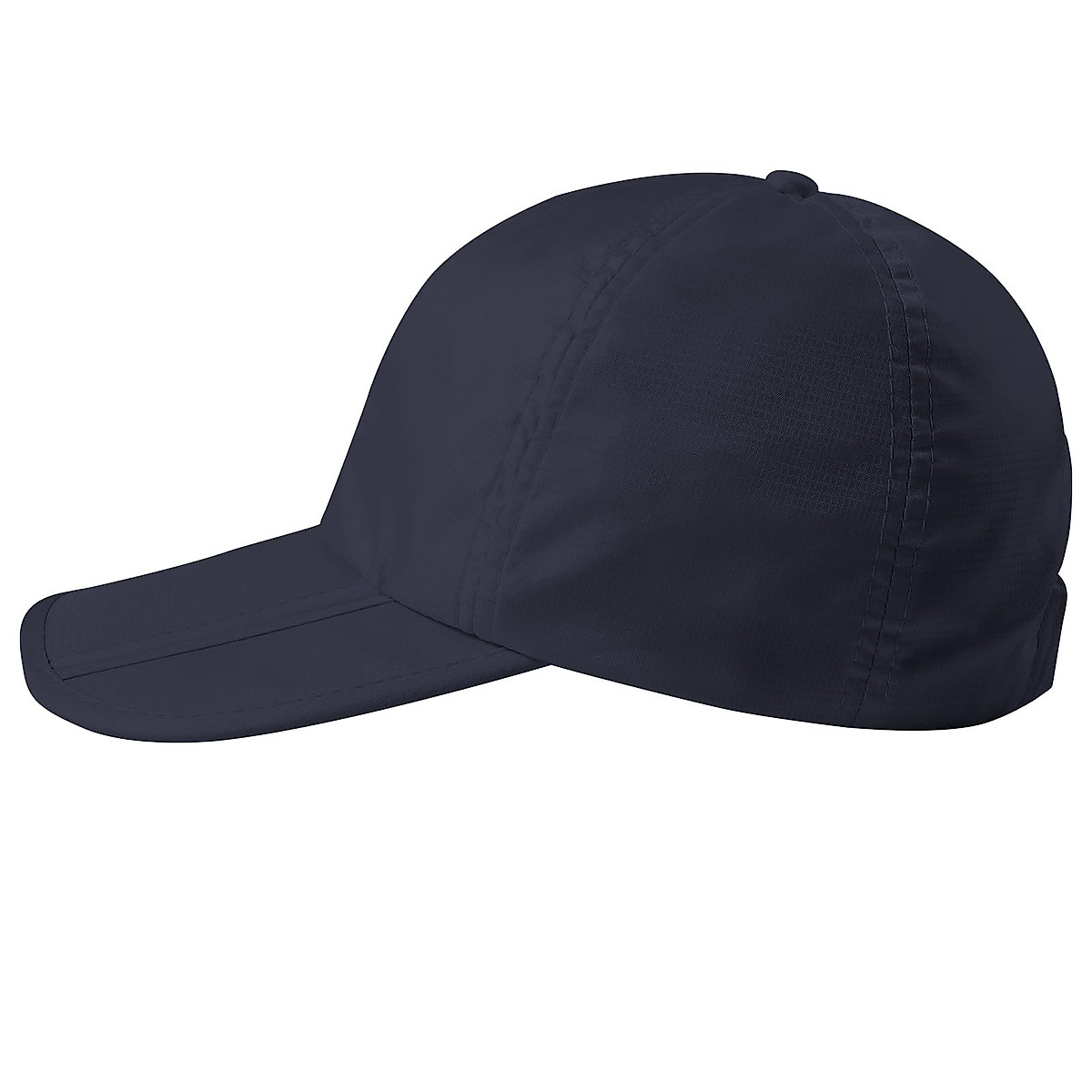 Sumolux Men Women Outdoor Rain Sun Waterproof Quick-Drying Long Brim Collapsible Portable Hat Dark-blue