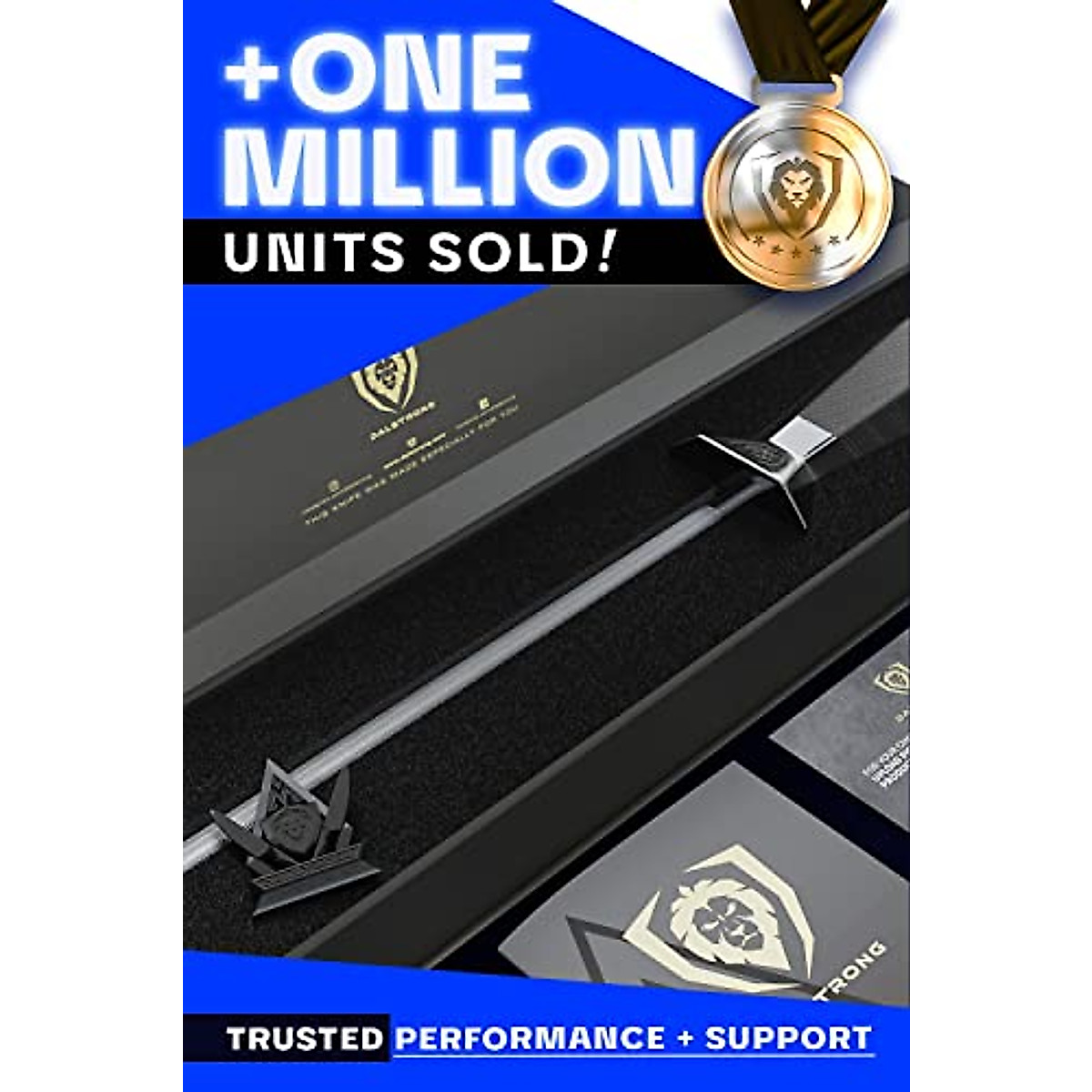 Dalstrong Honing Rod Steel - 9 inch - Shadow Black Series - Black Titanium Nitride Coated - High Carbon 7CR17MOV-X Vacuum Treated Steel - Scratch Free - NSF Certified