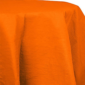 Creative Converting TABLECOVER, OCTY ROUND 82" TIS/POLY, One Size, Sunkissed Orange