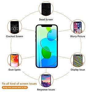 for iPhone X Screen Replacement 5.8 inch, Mobkitfp Front LCD Digitizer Display for iPhone 10/X with 3D Touch & Face ID for A1865,A1901,A1902 with Waterproof Adhesive+Tempered Glass+Repair Tools
