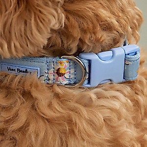 Vera Bradley Women's Recycled Lighten Up Water-repellent Adjustable Pet Collar, Glass Vines, Large