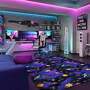 Joy Carpets Fluorescent Space Explorer 12' x 12' Area Rug