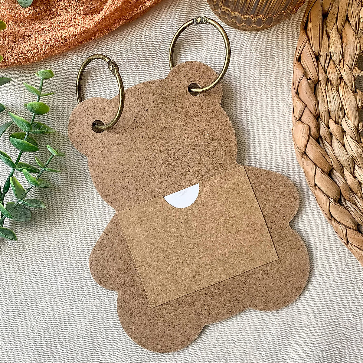 Teddy Bear Baby Shower Prediction Card Book Keepsake, By Kate Aspen Advice Cards, Best Wishes, We Can Bearly Wait Baby Shower Decoration, Gender Neutral Baby Shower Game & Party Activity