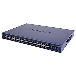 Netgear ProSafe GS748Tv5 Ethernet Switch - 48 Ports - Manageable - 48 x RJ-45 - 2 x Expansion Slots - 10/100/1000Base-T - Rack-mountable, Desktop - GS748T-500NAS