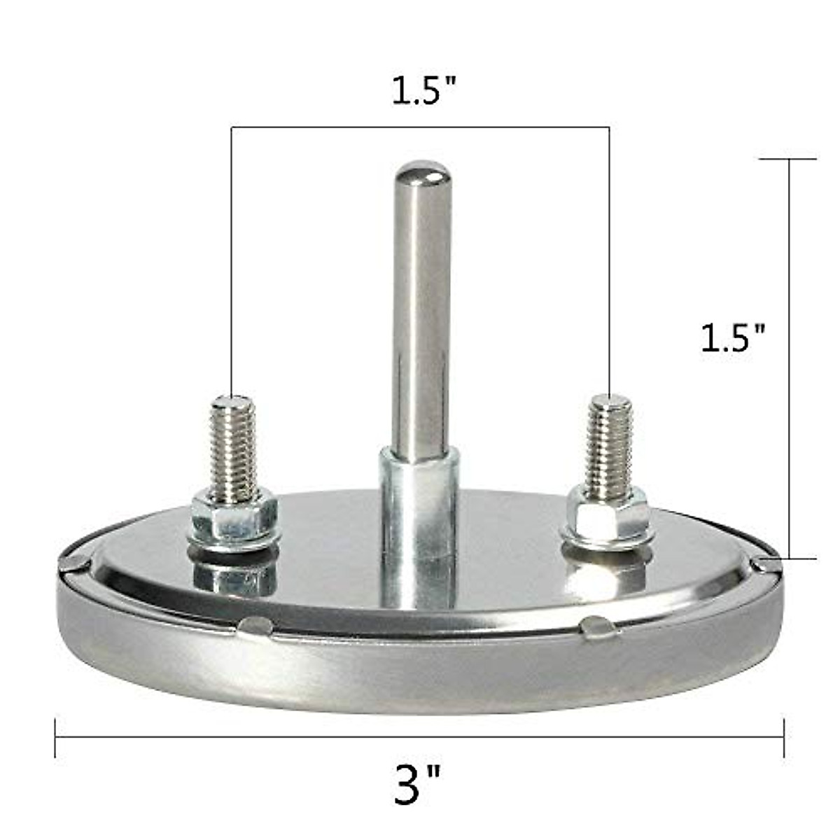 GasSaf Lid Thermometer Temperature Gauge Replacement for Nexgrill, Grill master 720-0697, Charmglow 720-0234, Aussie, Brinkman, Members Mark and Other Gas Grill, Oval Stainless Steel Heat Indicator
