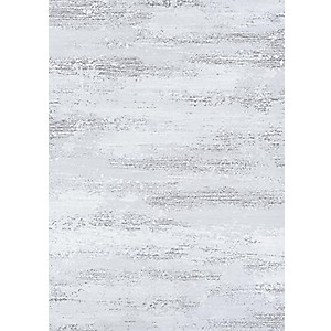 Couristan Serenity Virga Area rug, 7'10" x 10'9", Light Grey-Opal