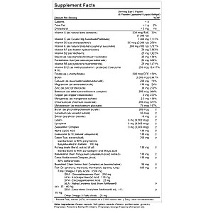 ANDREW LESSMAN Multivitamin - Men's Elite-100 with Maximum Essential Omega-3 500 mg 120 Packets – 40+ Potent Nutrients, Essential Vitamins, Minerals, Phytonutrients and Carotenoids. No Additives