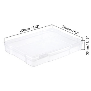 PATIKIL 5x7 Photo Storage Box, 2 Pack Photo Boxes Storage Photo Organizer Cases Storage Container Picture Boxes Plastic for 5x7 Pictures Sticker Scrapbook Craft Keeper, Clear