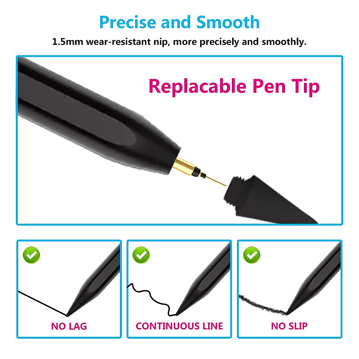 Tresoba G2 Stylus Pen for Apple iPad Pro13 M4/12.9/11Inch, iPad Pro 7th/6th/5th/4th/3rd Gen, iPad Air M2/5th/4th/3rd Gen, iPad 6/7/8/9th/10th Gen, iPad Mini 5/6 Compatible with Apple 2018-2024 iPad