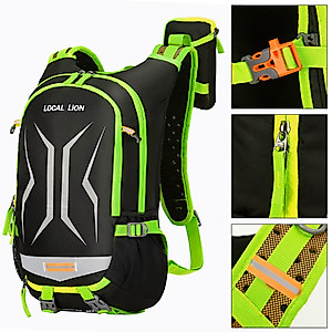 LOCAL LION Cycling Backpack Biking Daypack For Outdoor Sports Running Breathable Hydration Pack Men Women 18L