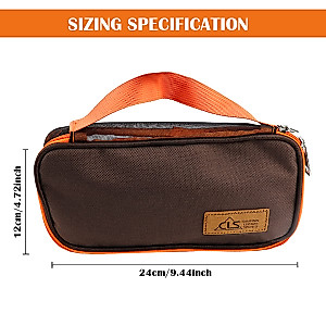 LNQ LUNIQI Cooking Utensil Storage Bag Grill Cookware Organizer Travel Set Portable Tableware Fork Spoon Chopsticks Organizer Tote for Outdoor Travel Picnic Camping（0range）