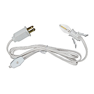 Creative Hobbies® Single Light Replacement Clip in Lamp Cord for Christmas Village House Includes LED Light Bulb | 1 Pack