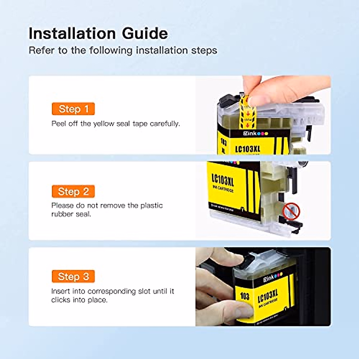 E-Z Ink (TM Compatible Ink Cartridge Replacement for Brother LC-103XL LC103XL LC103 XL LC103BK LC103C LC103M LC103Y Compatible with DCP-J152W MFC-J245 (4 Black, 2 Cyan, 2 Magenta, 2 Yellow, 10 Pack)