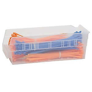 Akro-Mils 30110 Plastic Organizer and Storage Bins for Refrigerator, Kitchen, Cabinet, or Pantry Organization, 12-Inch x 3-Inch x 4-Inch, Clear, 24-Pack