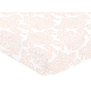 Fitted Crib Sheet for Amelia Baby/Toddler Bedding by Sweet Jojo Designs - Damask Print