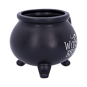 Nemesis Now U4791P9 Smooth Black Witch's Brew Cauldron Mug 13.5cm, Resin w. Stainless Steel