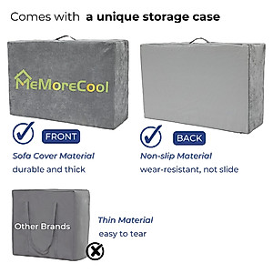 MeMoreCool Tri Folding Mattress Single, Foldable Mattress Trifold Foam Bed Floor Mattress for Adults, Portable Mattress Tri Fold Guest Bed, Fold Up Futon Floor Sleeping Mat Tri-Fold Mattress