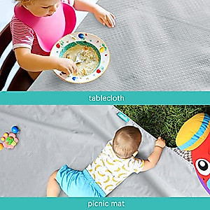 Splat Mat 2 Pack for Under High Chair & Arts & Crafts & Eating Mess, Waterproof 42''×46”Baby Playtime Anti-Slip High Chair Mat for Floor or Table, Reusable & Portable Splash Mat for Under High Chair