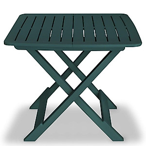 vidaXL 3-Piece Weather-Resistant Plastic Bistro Set in Vibrant Green - Folding Outdoor Patio Furniture for Compact Spaces