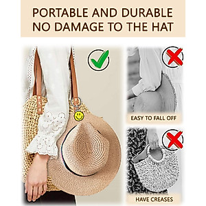 KEYDUACU Hat Clip - Hat Holder for Travel on Bag，Hat Clip for Travel (Metal, Yellow)