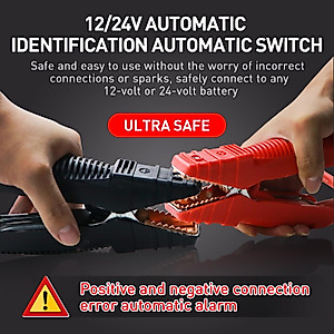YULU CAT-797 Ultra-Powerful Jump Starter - 18000A 12V/24V Battery Booster Pack with Commercial Jumper Cables, Portable and Safe for Gasoline and Diesel Engines up to 50-Liters
