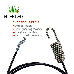BOSFLAG 2 Pack 746-04229 Drive Clutch Cable Replaces MTD 746-04229 Clutch Cable, MTD 946-04229, 746-04229B, 946-04229B for MTD SB624, SB626, SB628, SB630, Cub Cadet 524SWE, 524WE, 526SWE Snowblowers