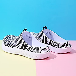 CERYTHRINA Garden Shoes Clogs for Women Summer Sandals Womens Quick Drying Slippers Walking Lightweight Rain Beach Summer Pool Beach Water Shoes Girl Breathable Footwear Nurses Shoes Zebra 39