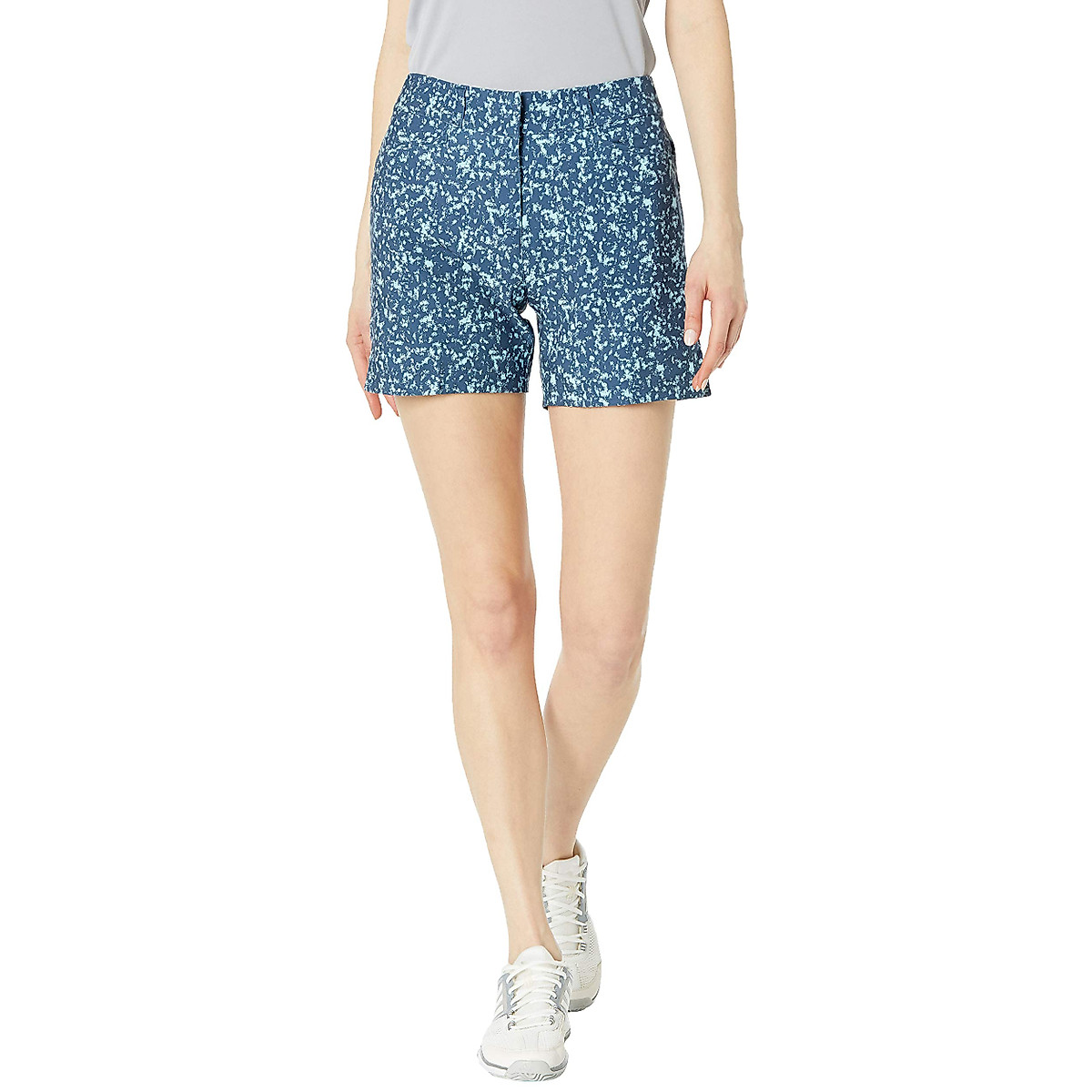 adidas Golf Women's 5-inch Printed Primegreen Golf Short, Navy, 2