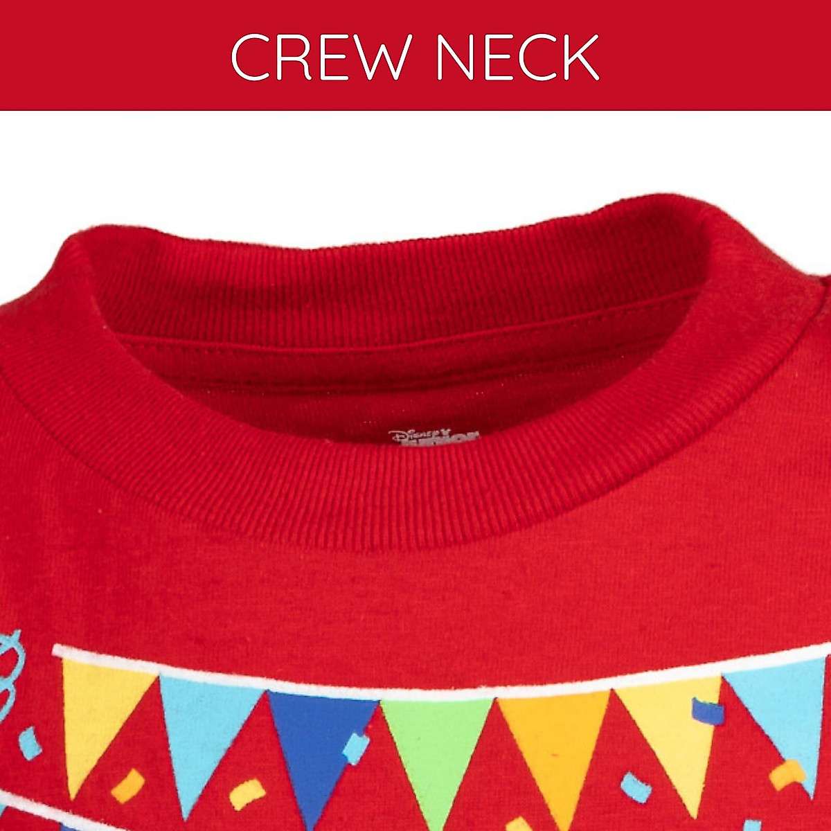 Disney Mickey Mouse Birthday Little Boys Graphic T-Shirt Mickey Red 7-8