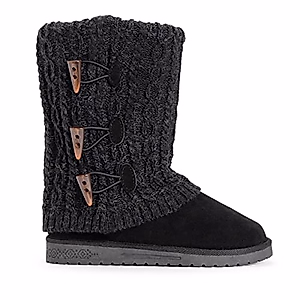MUK LUKS Women's Cheryl Boot, Jet Black, 10