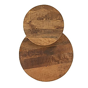 Powell Natural Wood & Gun Metal Grey Stand Bruno, Two Tiered Plant Side Table, Brown and Black