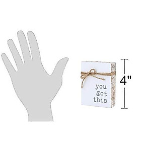 Mini Jute Rope Block Sign (You Got This)