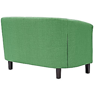 Modway Prospect Upholstered Contemporary Modern Loveseat In Kelly Green