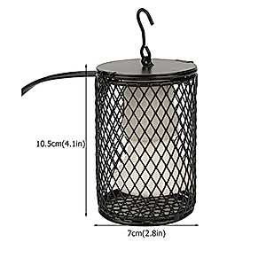 Bird Heat Lamp, 100w Ceramic Heat Emitter Heater Lamp Bulbs with Power Switch & anti biting Hanging Hook Design for Pet Brooder Coop Chicken Lizard Snake Aquarium (US Plug 110 to 120v)(Black)