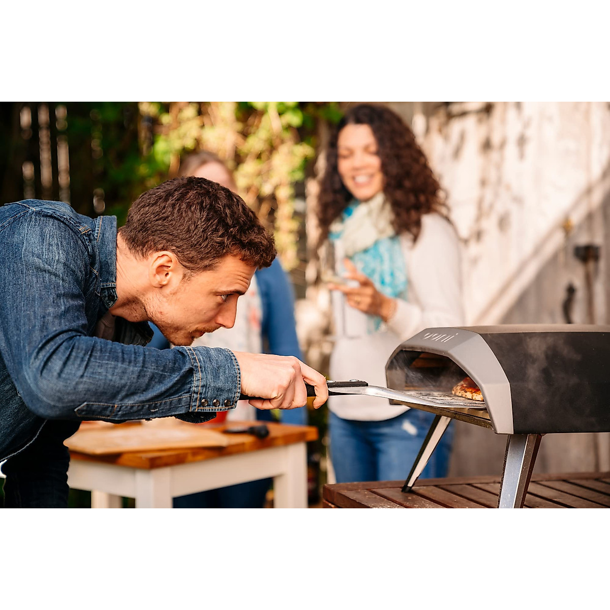 Ooni Koda 12 Portable Gas Pizza Oven with Ooni 12" Perforated Peel + Protective Cover- Outdoor Pizza Oven for Authentic Stone