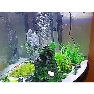 Saim Aquarium Ornament Mountain View Stone Ornament Rockery Landscape Fish Tank Decoration - Large Sizes