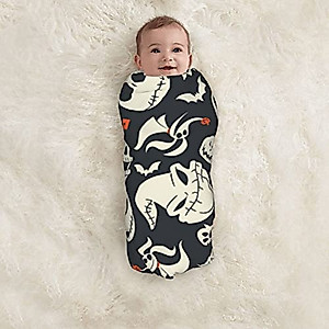 Cute Skull Swaddle Blankets boy Newborn Receiving Blankets Girl Baby Swaddle Blankets Large Swaddle Blankets Swaddling Wrap Silky Soft