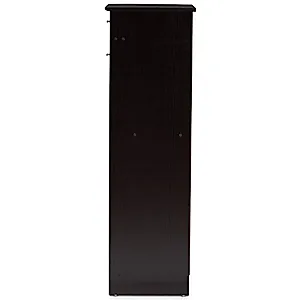 Baxton Studio Acadia Shoe Cabinet in Wenge Brown