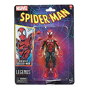 Marvel Legends Series Ben Reilly Spider-Man, Spider-Man Legends Collectible 6 Inch Action Figures, 2 Accessories