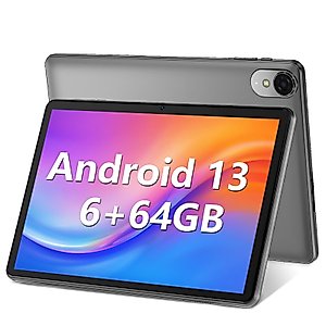 ECOPAD 10.1 inch Android 13 Tablet PC, 6GB RAM 64GB ROM 512GB Expand,Quad-Core Tablets,IPS HD Touch Screen and Dual Speakers,Google Certificated Wi-Fi Tablets,Dual Camera,6000mAh (Gray)