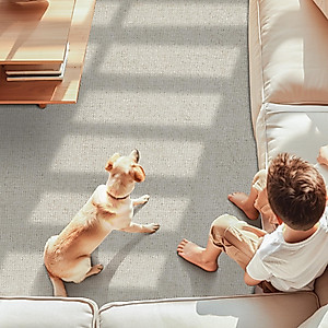 jinchan Modern Area Rug 2x3 Washable Rug Indoor Entryway Doormat Grid Accent Rug Kitchen Rug Geometric Contemporary Rug Non Slip Carpet Soft Rug for Living Room Bedroom Bathroom Home Office Taupe