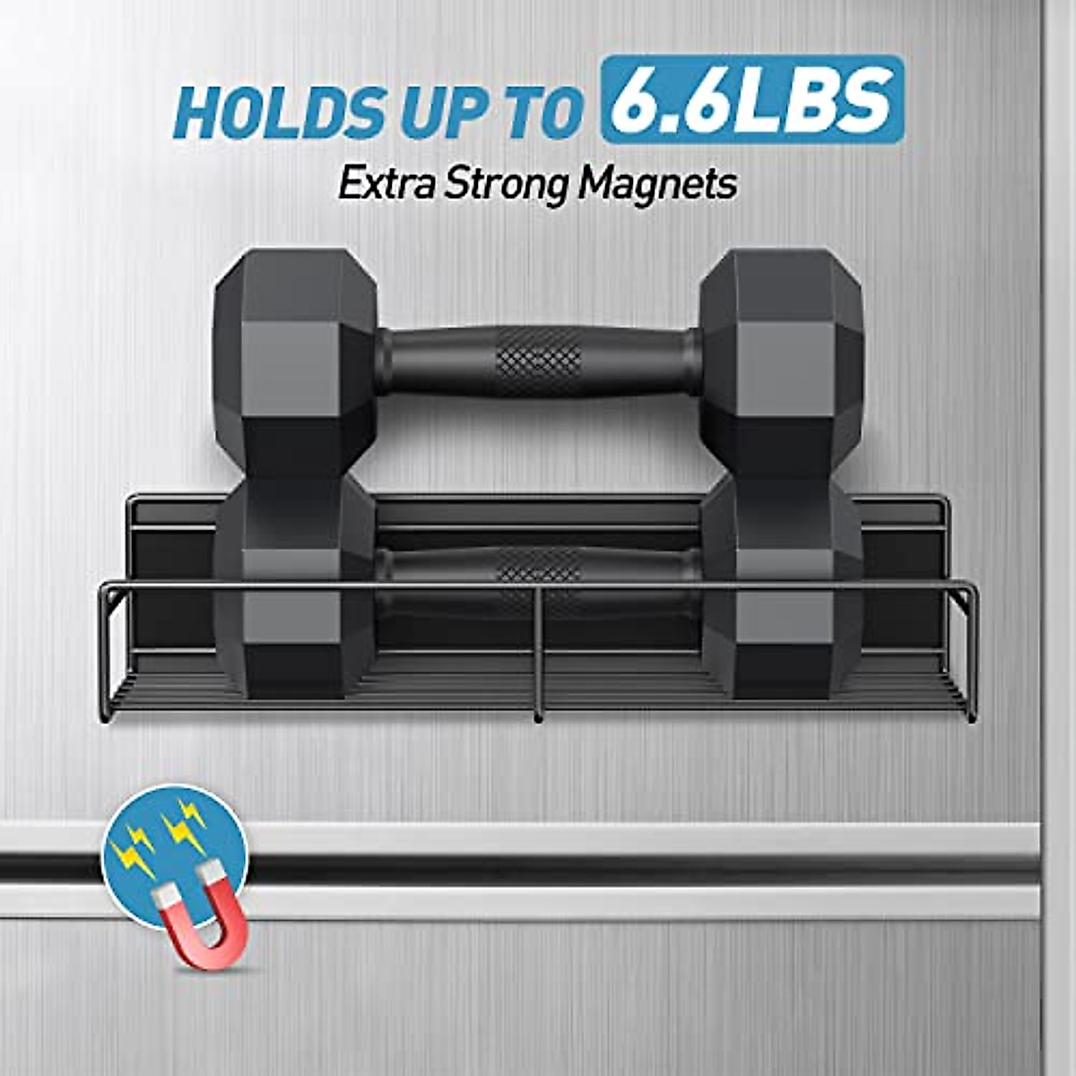 Magnetic Spice Rack Organizer 4 Pack Spice Magnet Shelf Seasoning Mounted Spice Racks With 4 Hooks for Cabinet Refrigerator Space Saving Kitchen Organization for Spice Jars and Seasoning Bottles