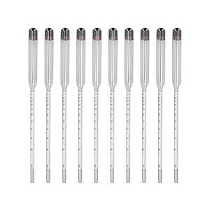"10Pcs Home Brewing Kit - Hydrometer Glass Beer and Wine Tester Set with 0-100 Measuring Range - Perfect for Novice and Expert Brewers!"