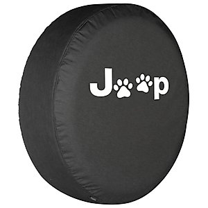 Boomerang® - 35" Soft Tire Cover Compatible with Jeep® Wrangler JK (2006-2018) - Dog Paw Prints
