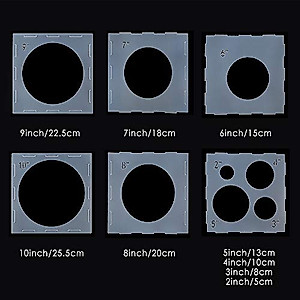 Auihiay 2-10 Inch Collapsible Plastic Balloon Sizer Box Cube, Balloon Size Measurement Tool for Balloon Decorations, Balloon Arches, Balloon Columns