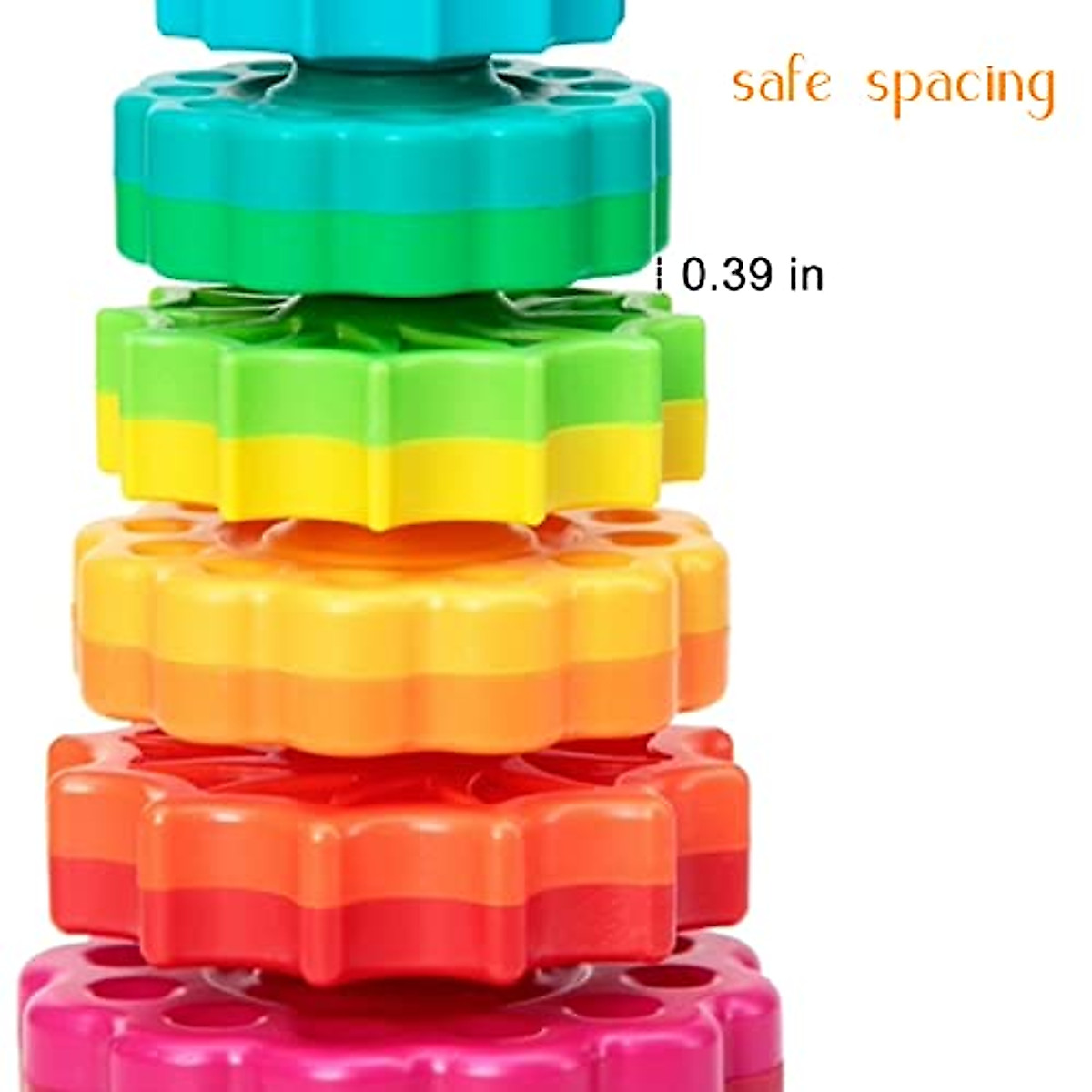 Baby Spinning Toy – Stacking Toy for Babies and Toddlers – Educational Toddler Learning Toys – Rainbow Spinning Wheel Toy for Focus, Dexterity, Brain Development, Interactive Learning Stacking Toys